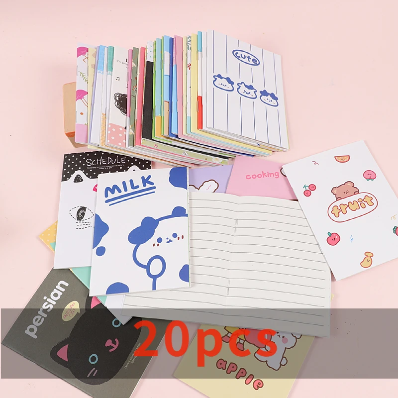 20Pcs-Set-Kawaii-Korean-Random-Mini-Notebook-Cartoon-Portable-Diary ...