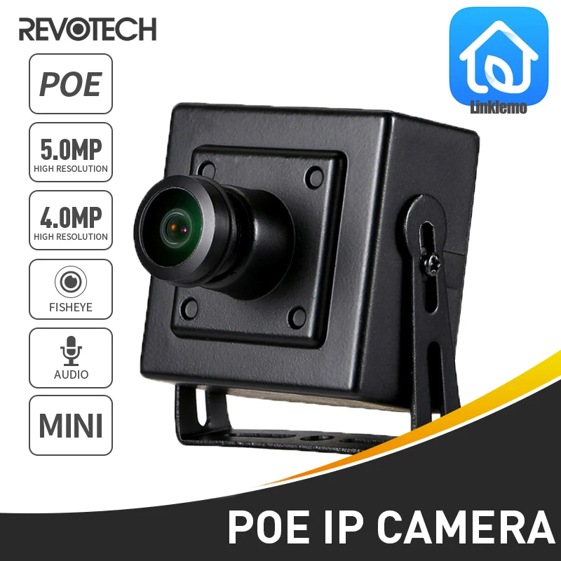 REVOTECH-5MP-1-44mm-Fisheye-Lens-Mini-Audio-POE-IP-Security-Camera-Home ...