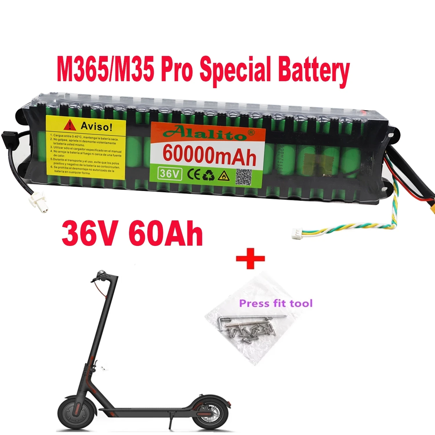 100-Original-36V-60Ah-Xiaomi-M356-Special-Battery-Pack-18650-36V ...