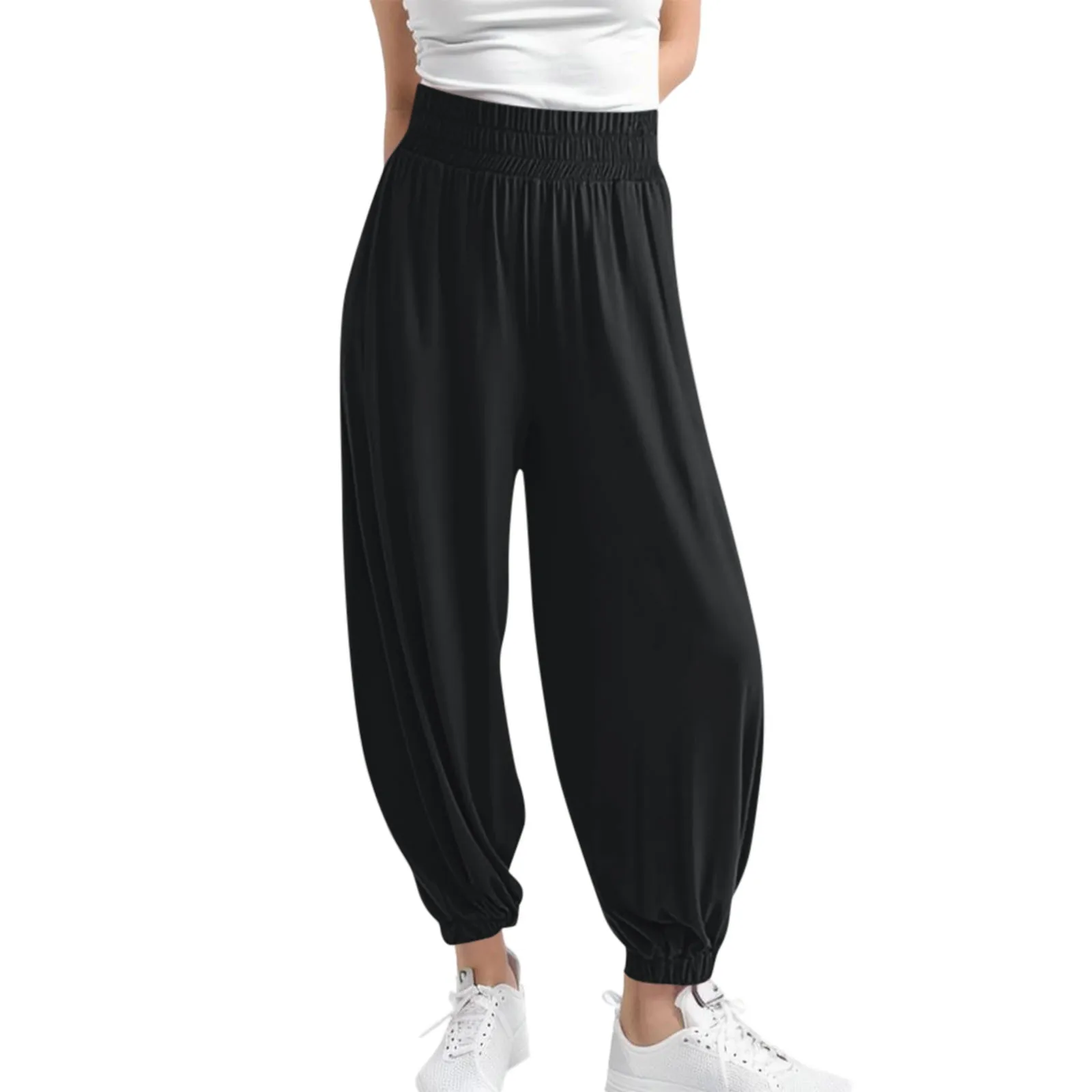 Fashion-Ice-Silk-Wide-Leg-Bloomers-Pants-Women-Thin-Loose-High-Waist ...