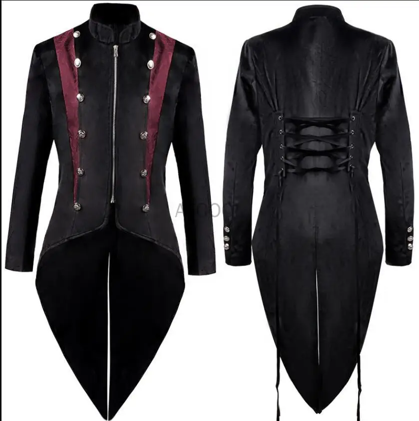 Adult-Victorian-Tailcoat-Steampunk-Medieval-Magician-Cosplay-Assassin ...