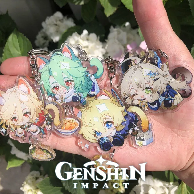 New-Genshin-Impact-Kaveh-Mika-Kirara-Cute-Game-Keychain-Cartoon-Anime ...