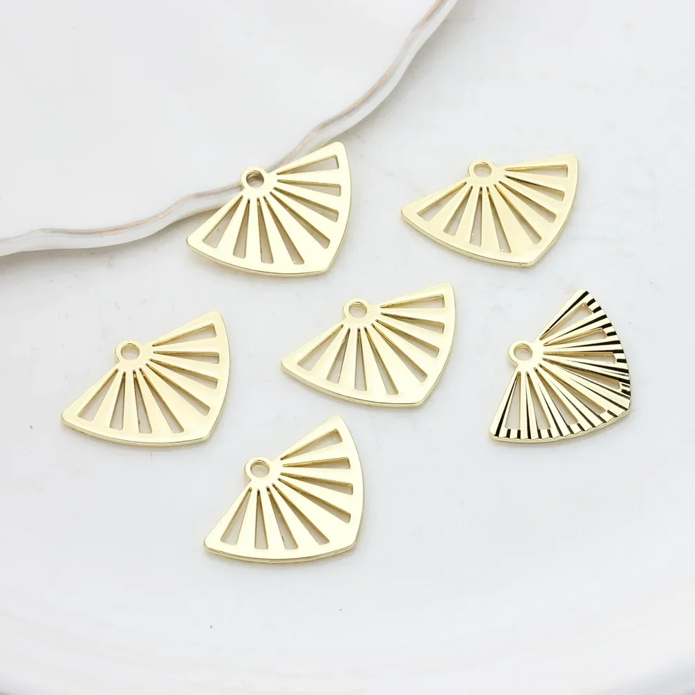 Alloy-Hollow-Triangle-Fan-shaped-Pendant-Necklace-Earrings-Diy-Handmade ...