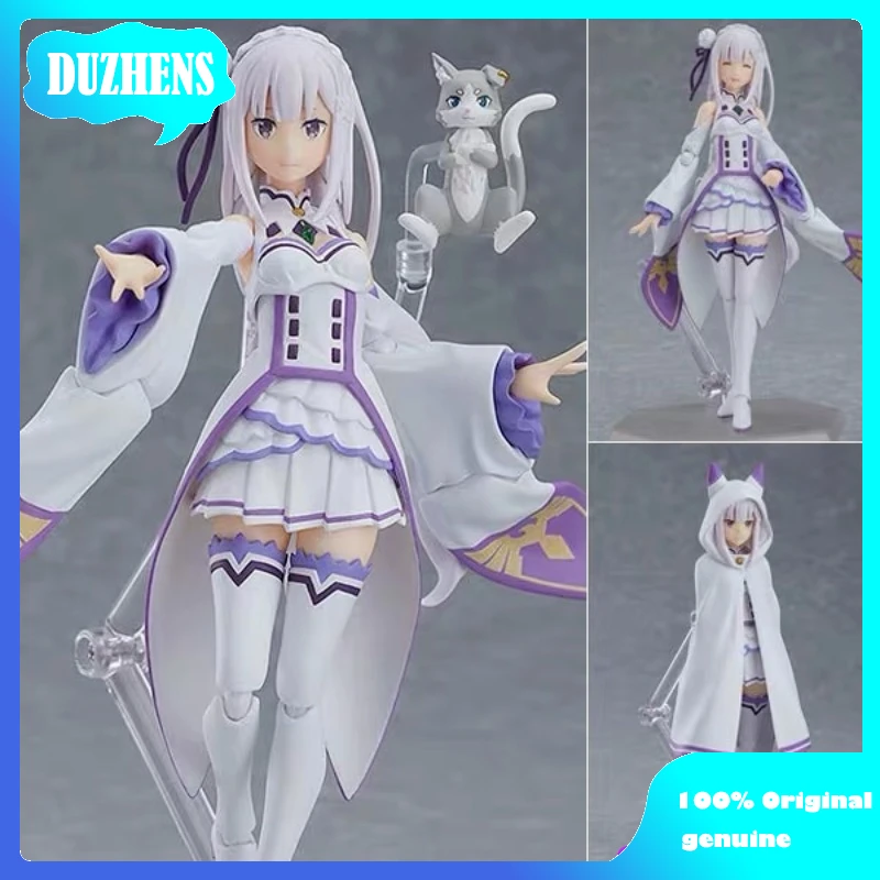 100-original-anime-re-zero-emilia-figma-14cm-pvc-figura-de-a-o-anime ...