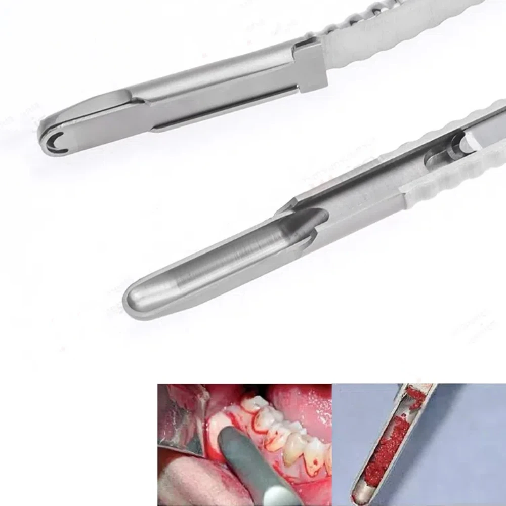 1PC Dental Implant Autologous Bone Chip Collector Straight Bending ...