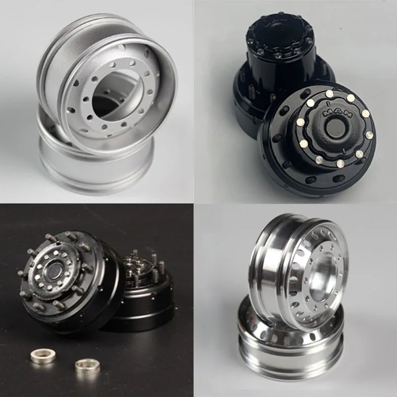 1 Pair Metal Front/rear Hub Wheel Spindle Head Brake Drum for 1/14 ...