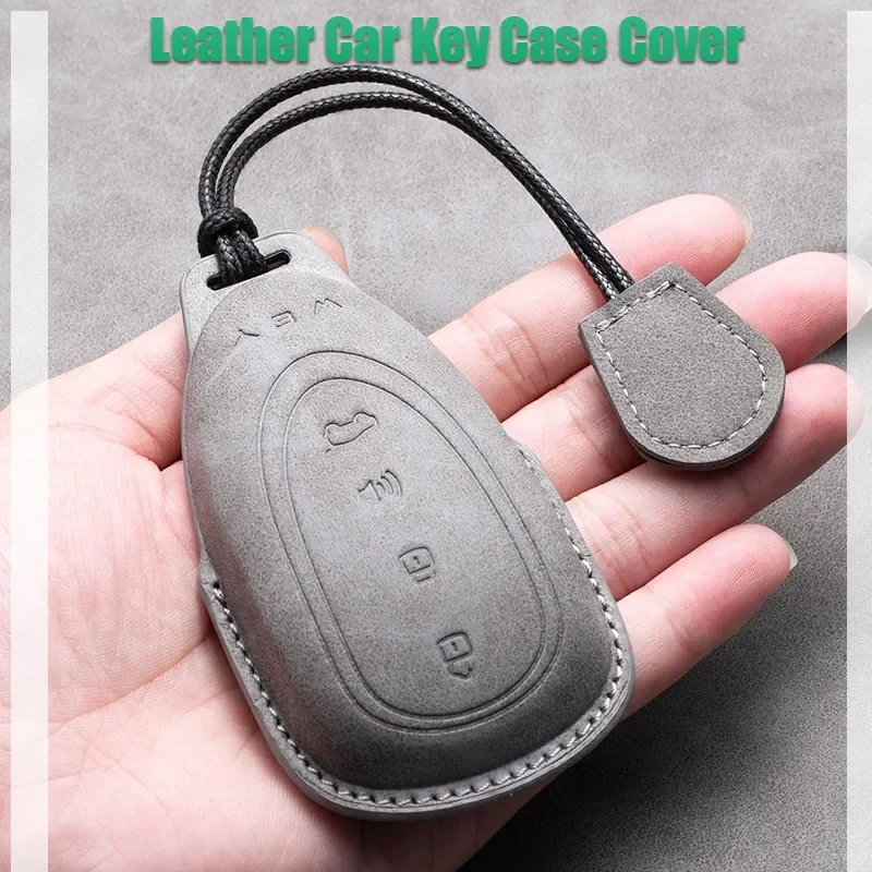 Leather Car Key Case Cover for Great Wall WEY Coffee 01 Coffee 02 Tank ...