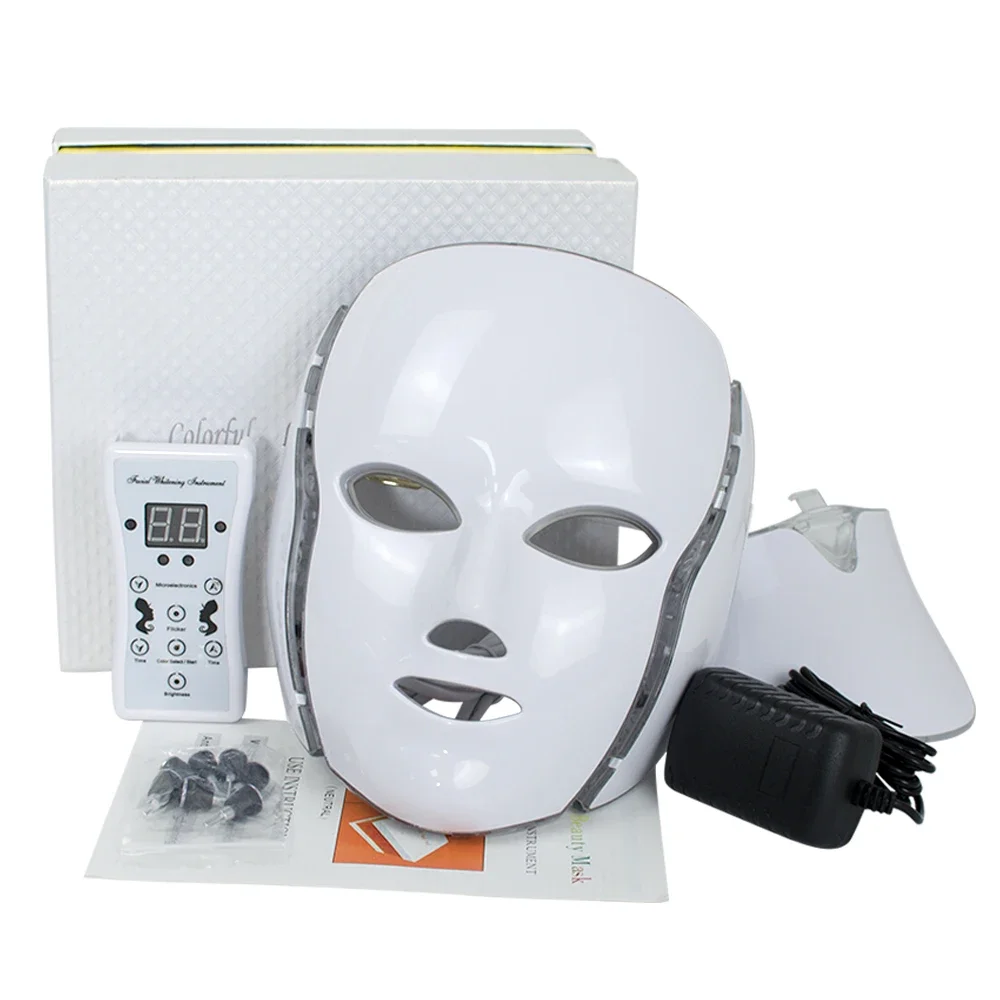 Neck-Facial-LED-Mask-7-Colors-Photon-Anti-Wrinkle-Skin-Neck-Face ...