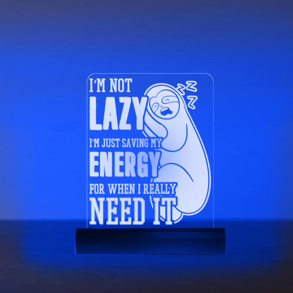 Sloth Neon Light Sign Energy Saving Quote Modern Design LED Lighting D ...