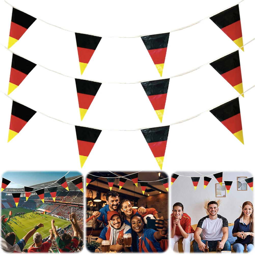 10m-Germany-Bunting-Flags-Fade-Resistant-German-Triangle-Banner-Germany ...