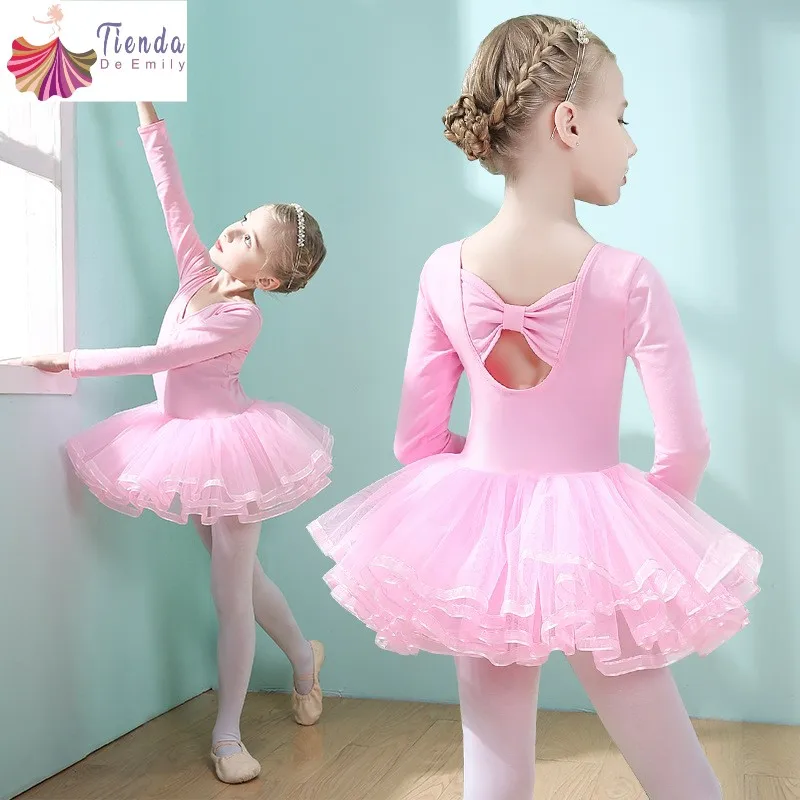 Girls-Ballet-Dress-Children-s-Training-Skirt-Kids-Costume-Leotard-For ...
