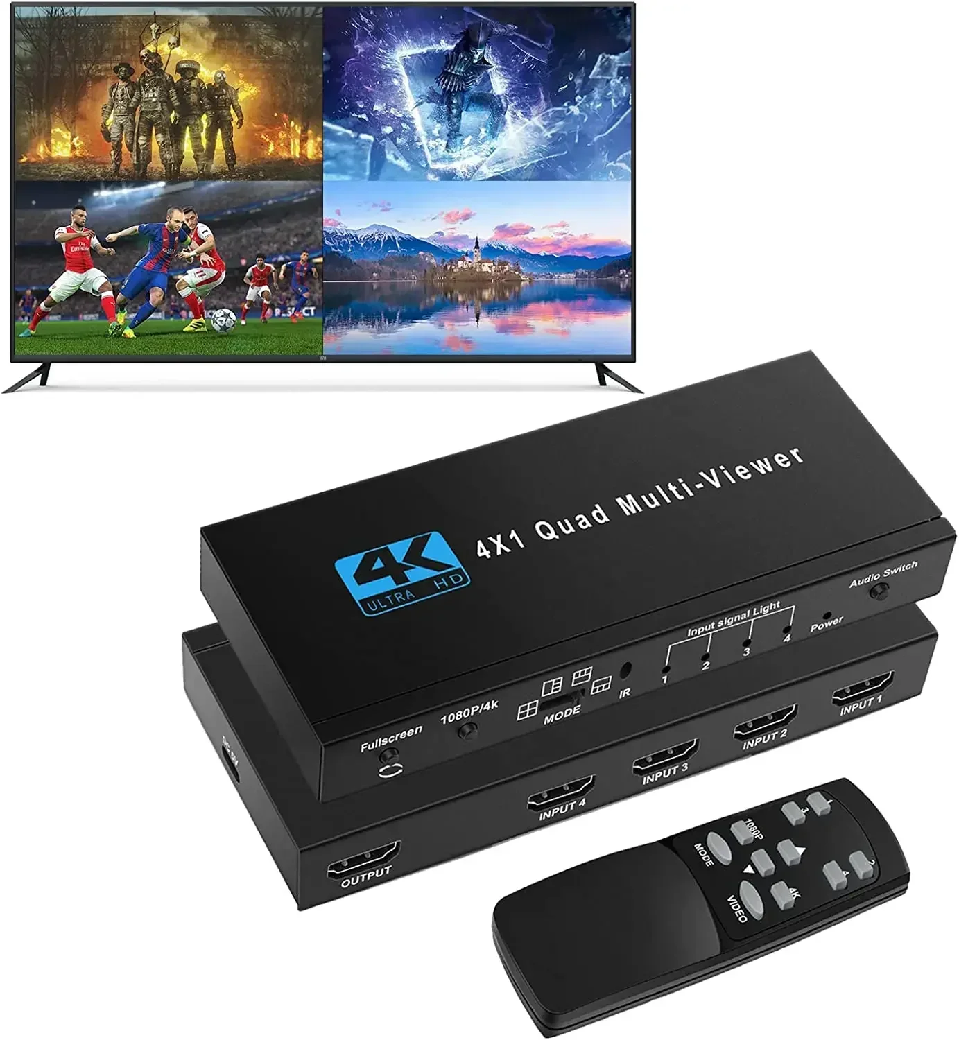 4K-HDMI-Quad-Multi-Viewer-1080P-Multiviewer-Seamless-Switcher-4-In-1 ...