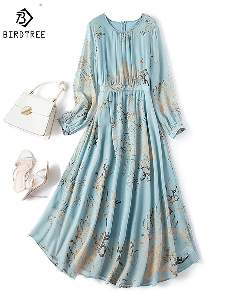 Birdtree vestido de seda de morera 100% Natural para mujer, ropa ...