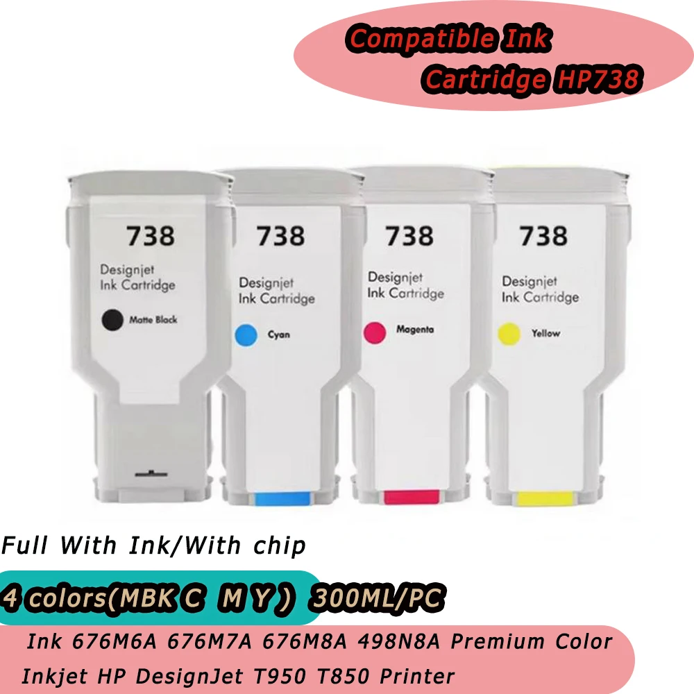 738-Compatible-Ink-Cartridge-For-HP738-738xl-Ink-676M6A-676M7A-676M8A ...