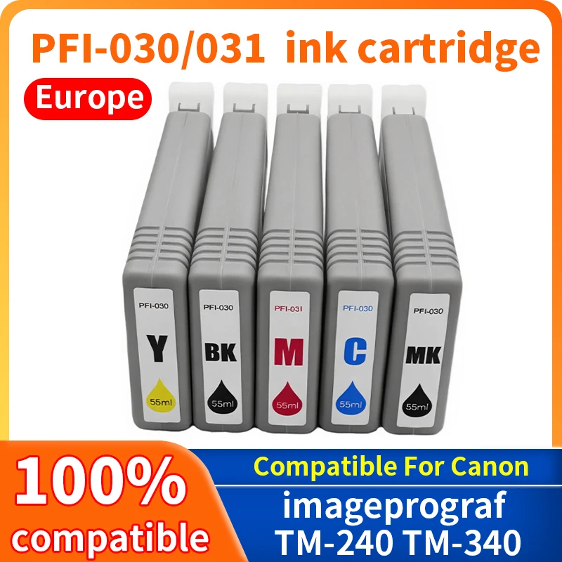 PFI-030 PFI-031 PFI030 031 Compatible Ink Cartridge TM240 340 Full With ...