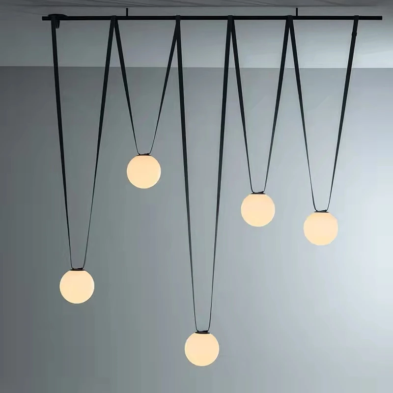 Black-Brown-Artificial-Leather-Pendant-Lights-Dining-Room-Hanglamp-Hall ...