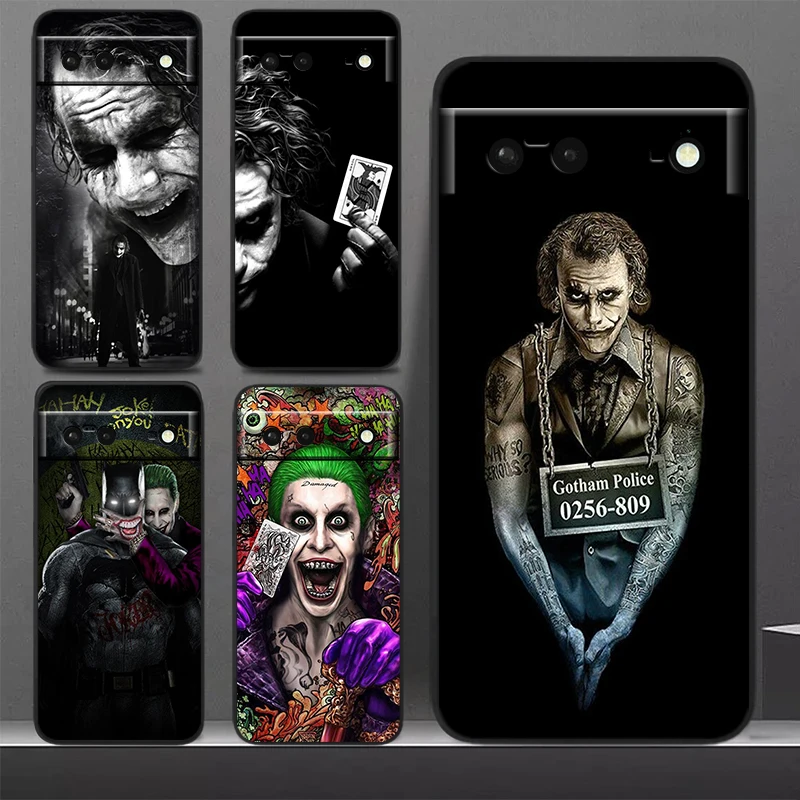 Stylish Joker-Themed Black Soft Phone Case for Google Pixel 5A (HA10206HSE)