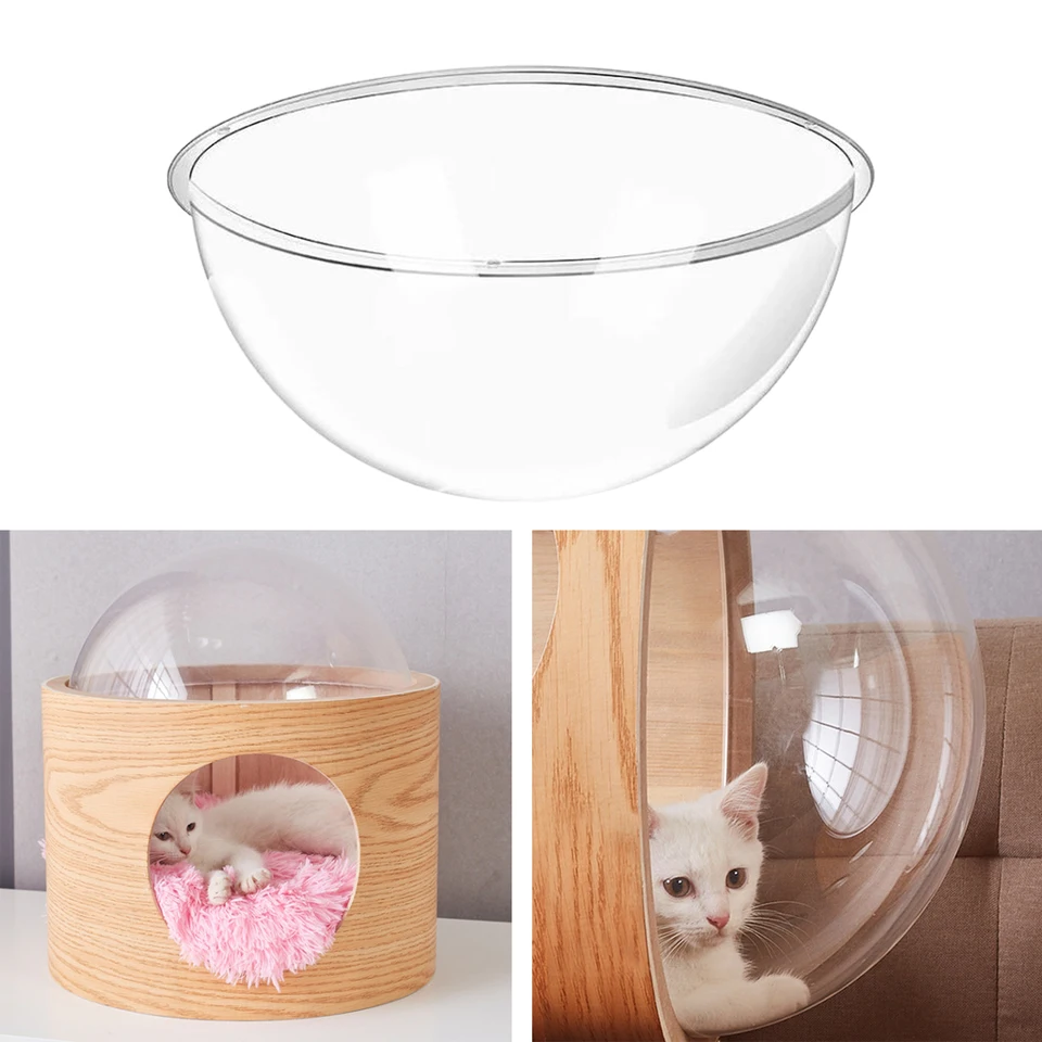 Cat Window Perch 12.6″ Acrylic Dome Clear Plastic Pet Cat Bubble Window ...