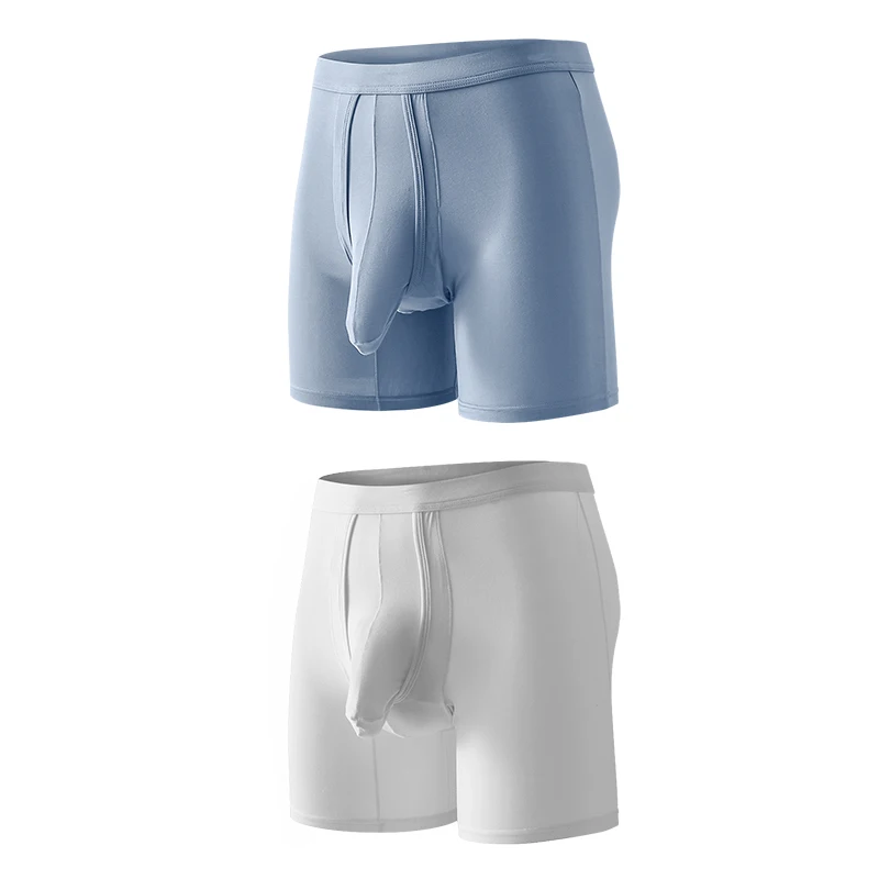 2PCS-Lot-Men-s-Long-Leg-Boxers-with-Separable-Bullets-Comfortable-and ...