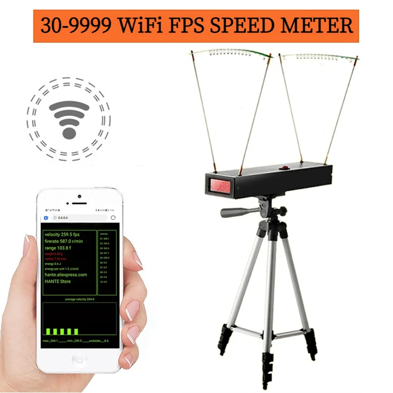 Wifi Speed Meter 30-9999 Fps Speed Meter For Shooting Chronograph Speed ...