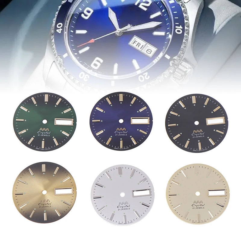 1pcs Vintage Watch Dial DIY Parts 3 A Dual Calendar Literal Men's Watch ...