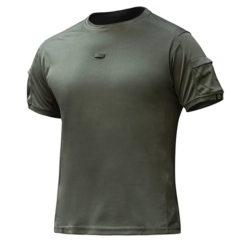 Quick Drying Tactical T-shirt Men Summer Solid Multi-functional Arm ...