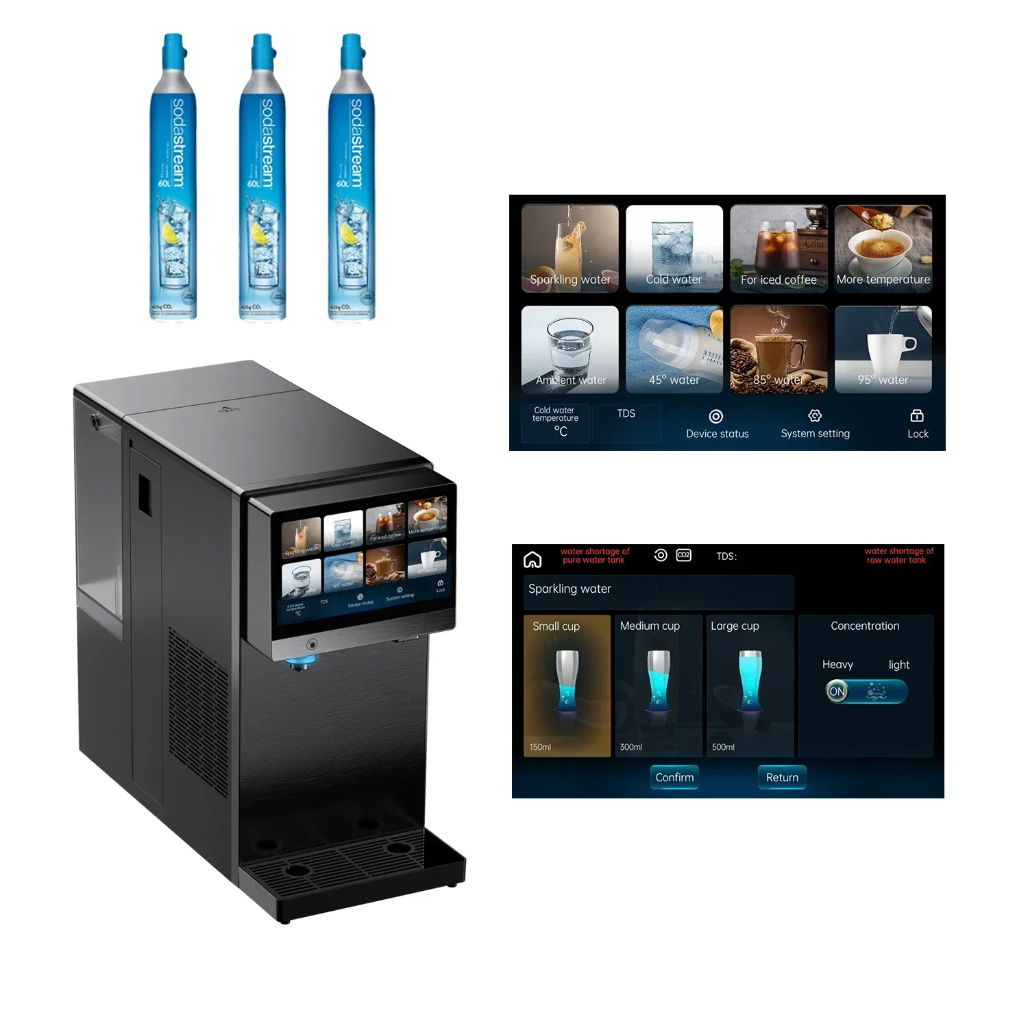 Factory sales sparkling water dispenser-- compact, poweul with inbuilt ...