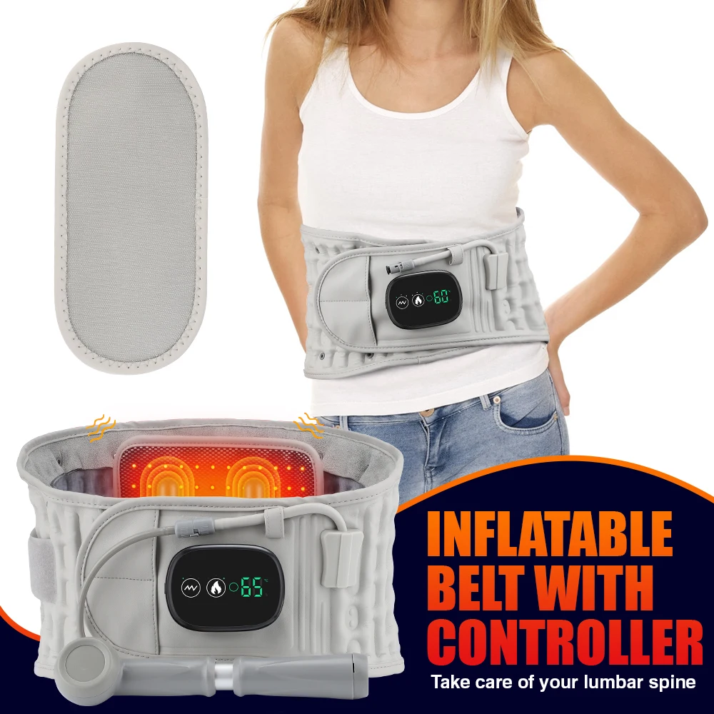 Inflatable-Back-Belt-Red-Light-Heating-Vibration-Massage-Air ...
