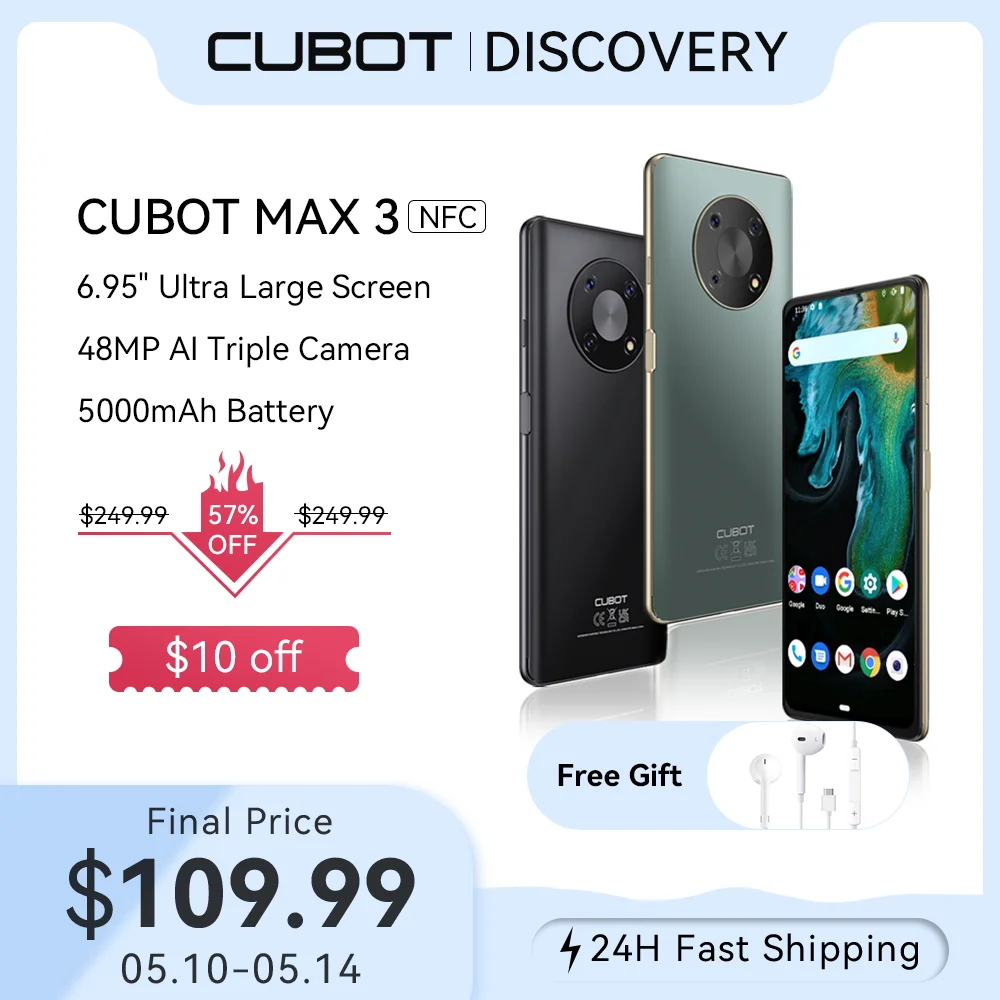 Cubot Max 3 (2021) Smartphone Débloqué 4g, Ecran 6.95 "grande Schermo ...