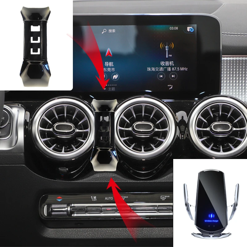 Car Phone Holder For Mercedes Benz 2020-2023 GLB X247 Wireless Charger ...