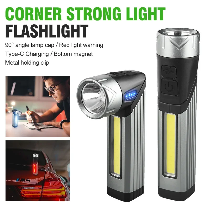 COB-Strong-Flashlight-Clip-On-Torch-Handheld-Camping-Work-Torch-90 ...