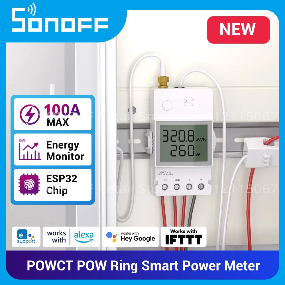 SONOFF-POWCT-100A-WiFi-POW-Ring-Smart-Power-Meter-Split-CT-Sensor ...