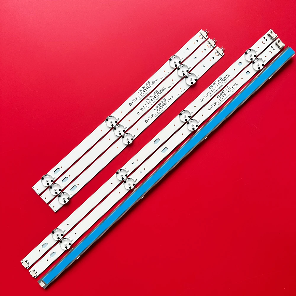 1-3TV-LED-backlight-strip-for-LG-43UK6-43UJ6300-43UK6300PUE-LC43490087A ...