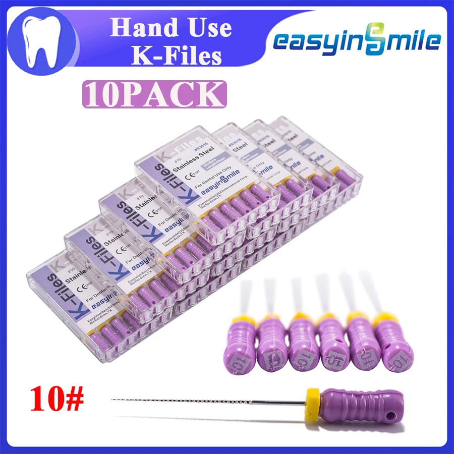 EASYINSMILE-Dental-Hand-Use-K-Files-25mm-Stainless-Steel-Endodontic ...