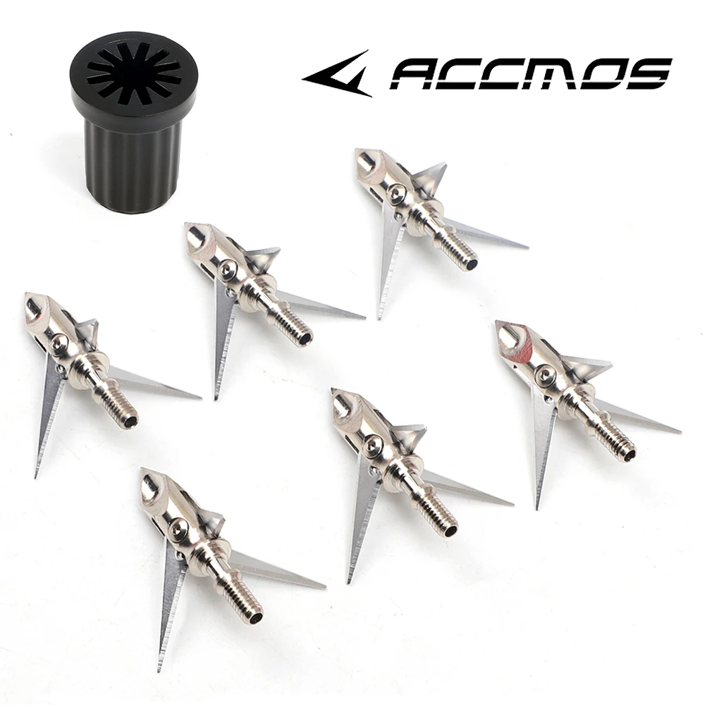 3-6-12Pcs-Hunting-Broadheads-100grain-Stainless-Steel-Ramcat-3-Blade ...