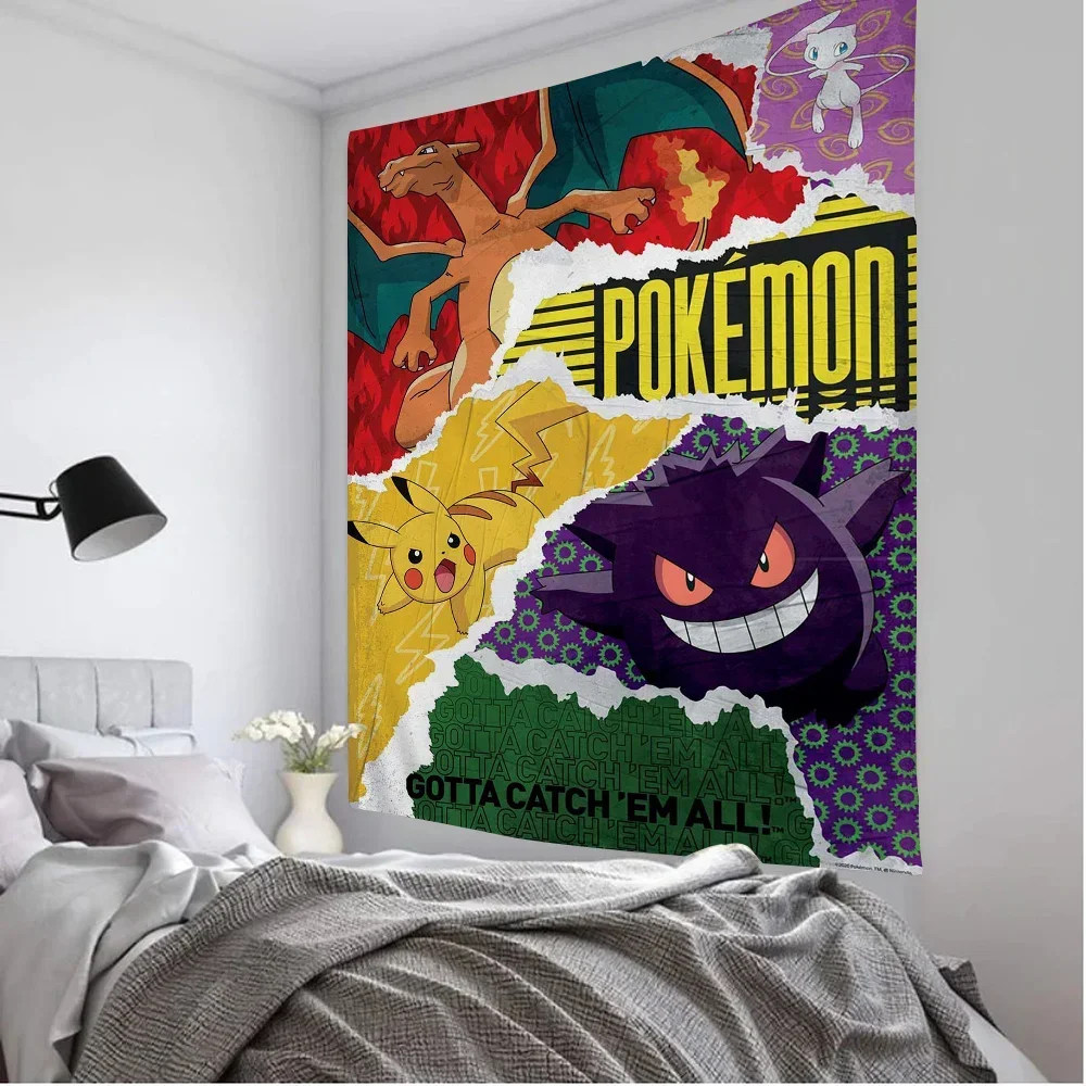 Pokemon-Pok-mon-Pikachu-Kabi-Tapestry-Anime-Tapestry-Hippie-Flower-Wall ...