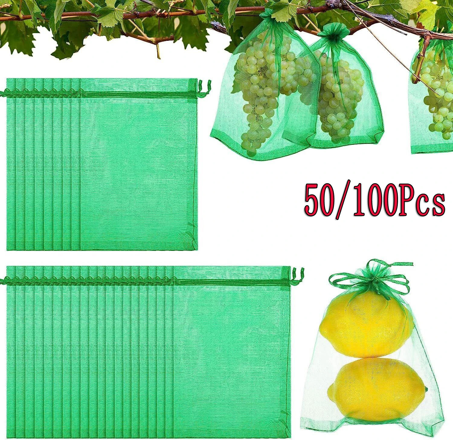 50-100Pcs-Fruit-Protection-Bags-Pest-Control-Anti-Bird-Garden-Netting ...