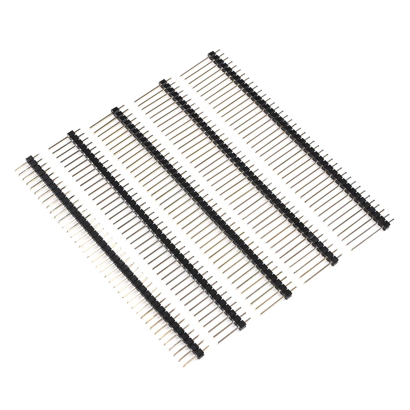 10Pcs-2-54mm-Single-Row-Male-1x40P-Breakaway-PCB-Board-Pin-Header-Long ...