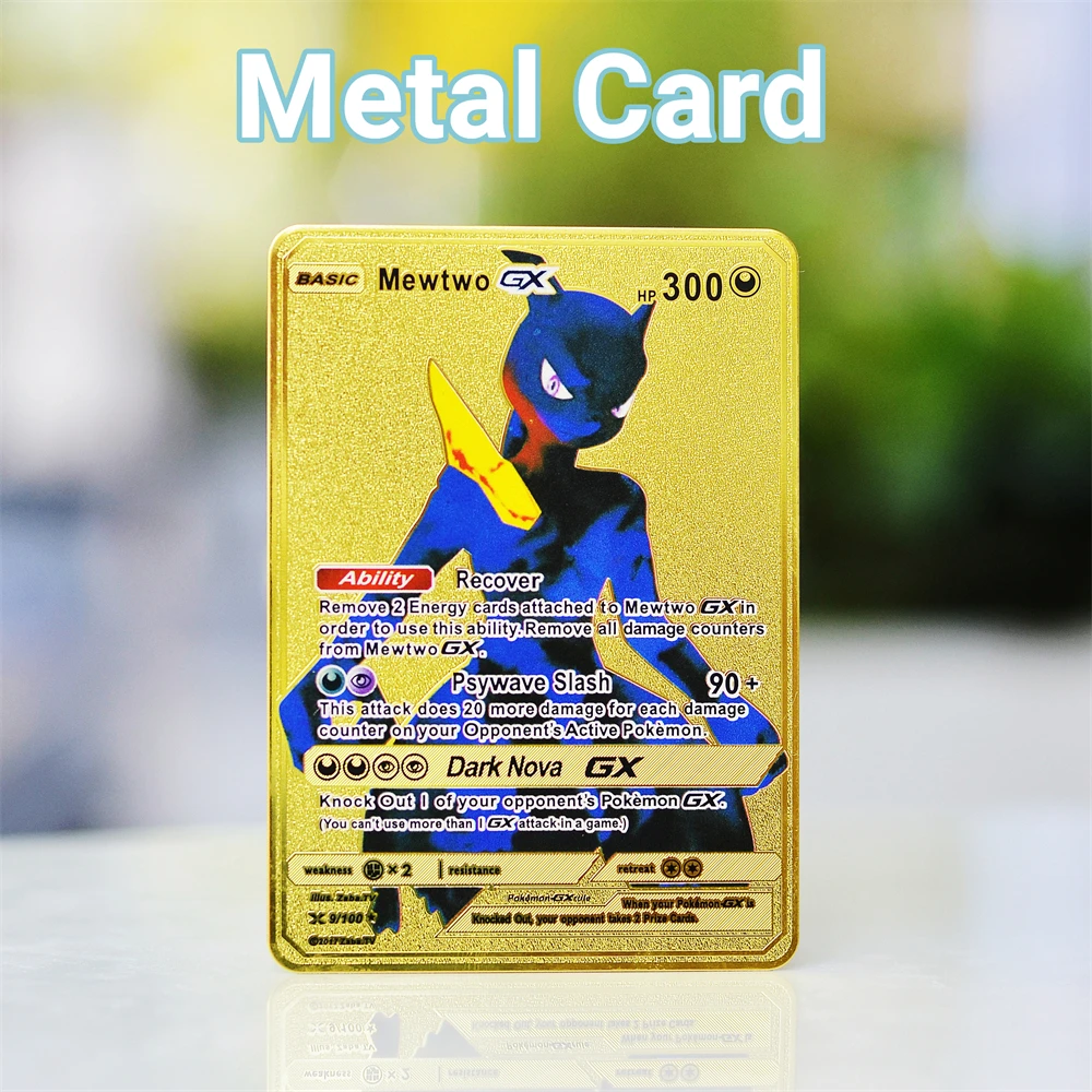 Metal pokemon letras cartões blastoise vmax charizard pikachu gx mewtwo ...