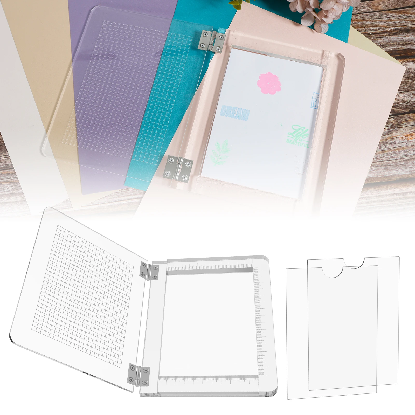 Acrylic-Stamp-Platform-With-Grid-and-Measurements-for-Arts-and-Crafts ...