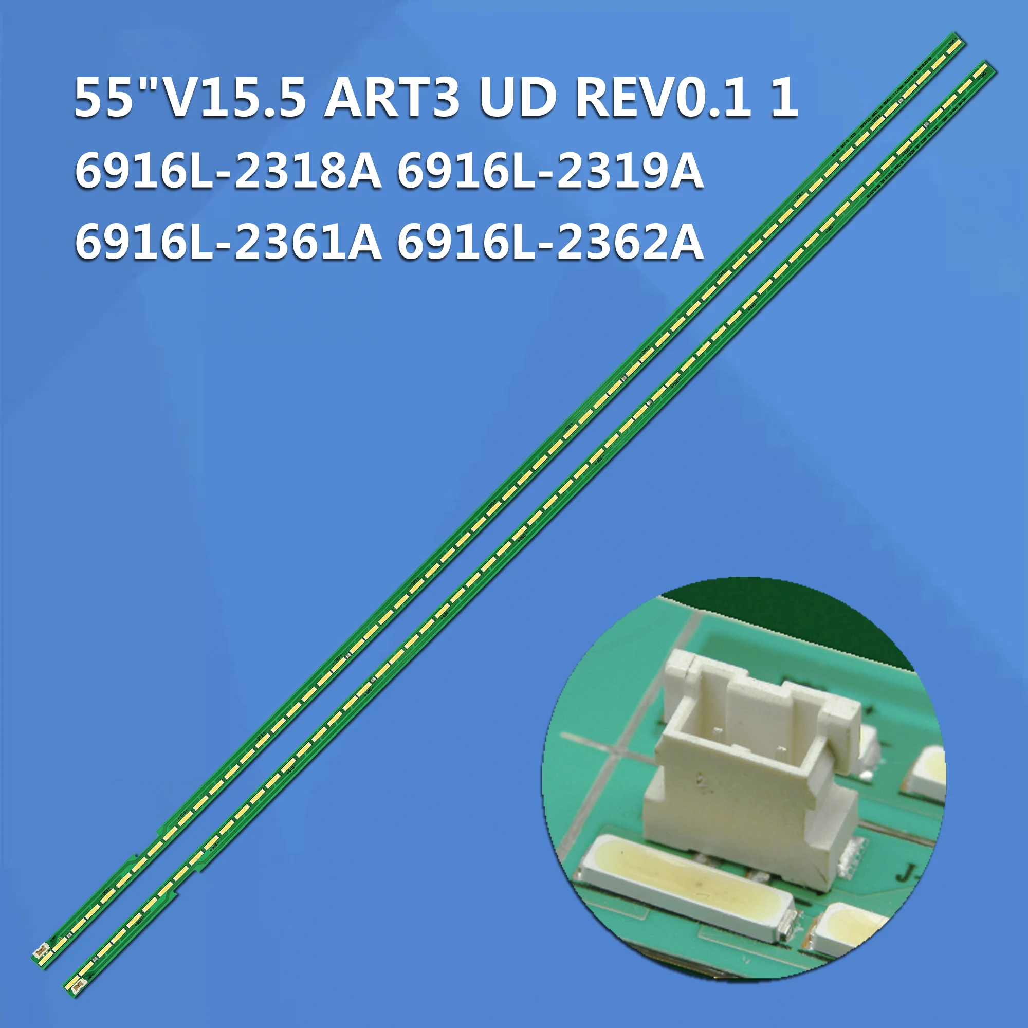 LED 백라이트 스트립 60램프 55인치 V15.5 ART3 UD R L형 55인치 TV용 55UH615A-UC 55UH6450 ...
