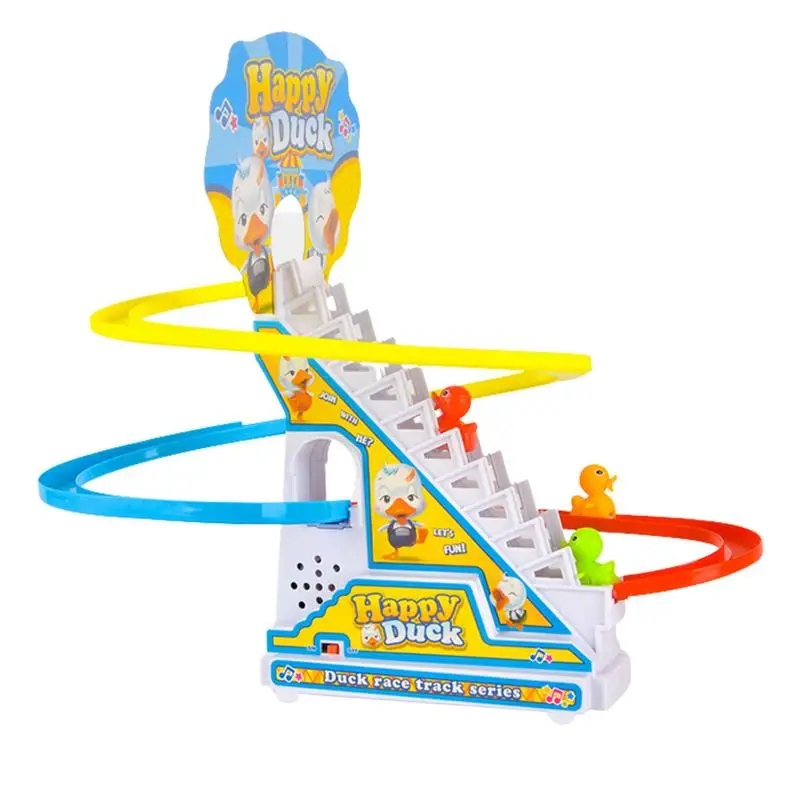 Baby Toys Electric Duck Climbing Stairs Toy With Flashing Lights ...
