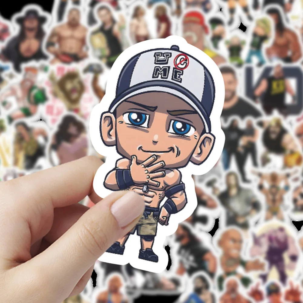 Pegatina-de-Graffiti-de-WWE-figura-de-dibujos-animados-para-equipaje ...