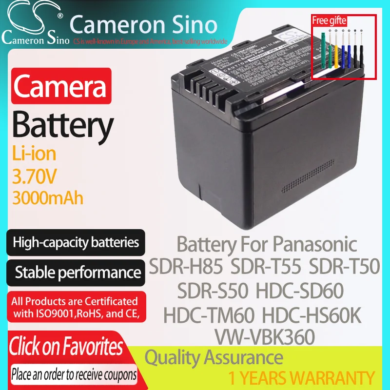 Batería de cámara Digital para Panasonic, SDR H85, SDR T55, SDR T50 ...