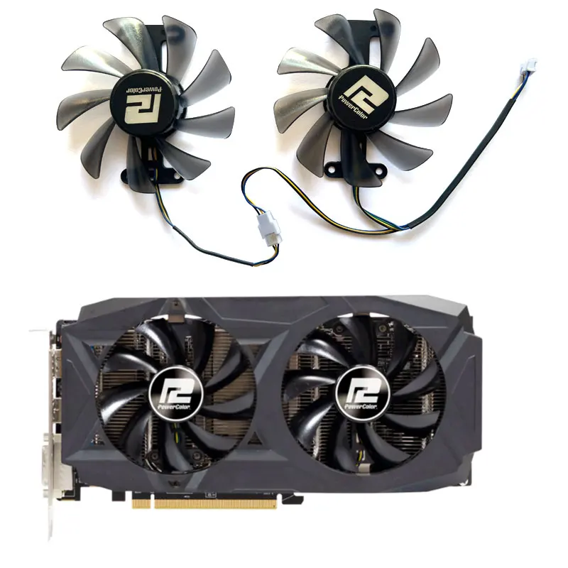 85MM-Novo-para-POWERCOLOR-Radeon-RX580-2048SP-8GB-GDDR5-Ventilador-de ...