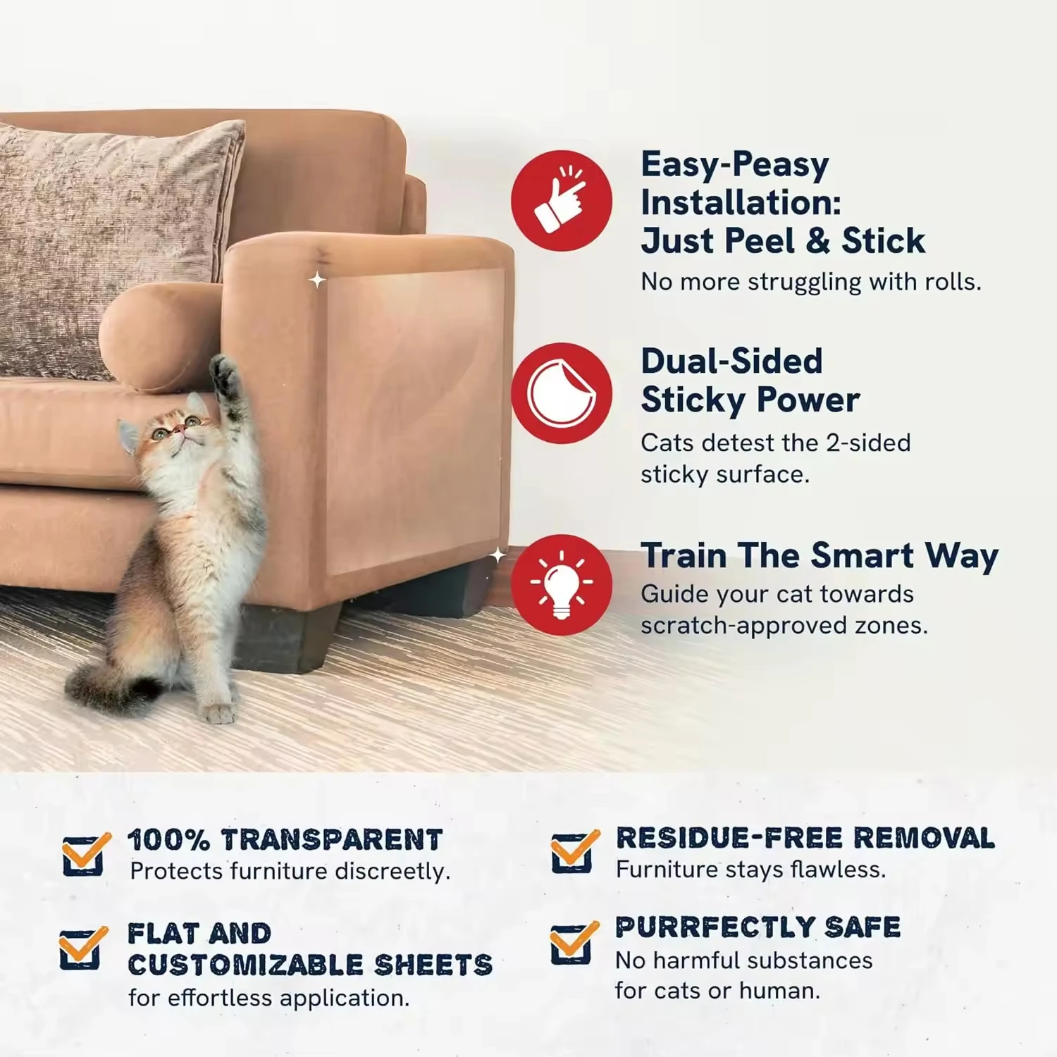 Cat Scratch Deterrent Furniture Protectors – Fur Baby Families