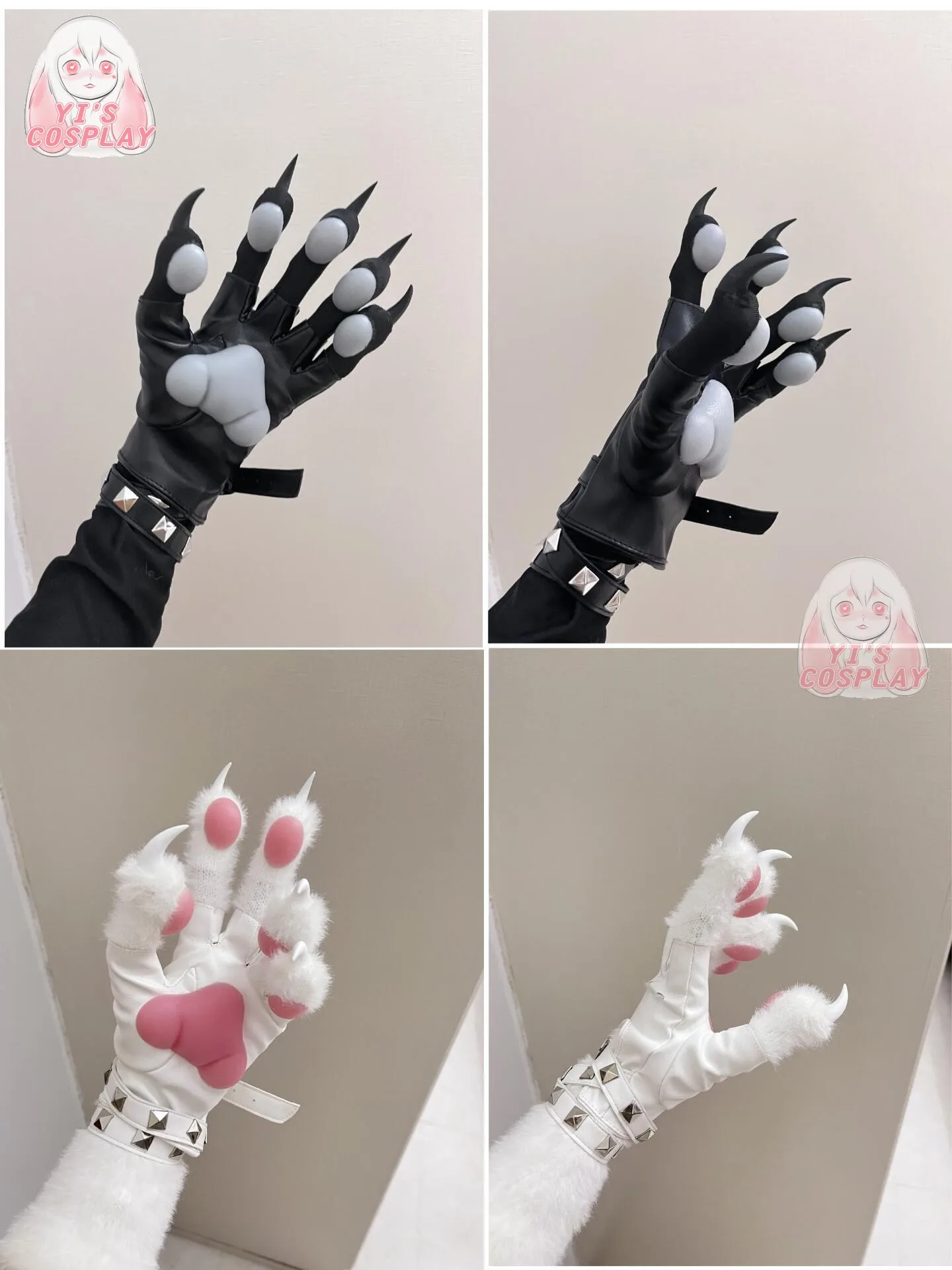 Furry-Five-Fingers-Paws-Gloves-Costum-With-Nail-Animal-Cat-Wolf-Dog-Fox ...