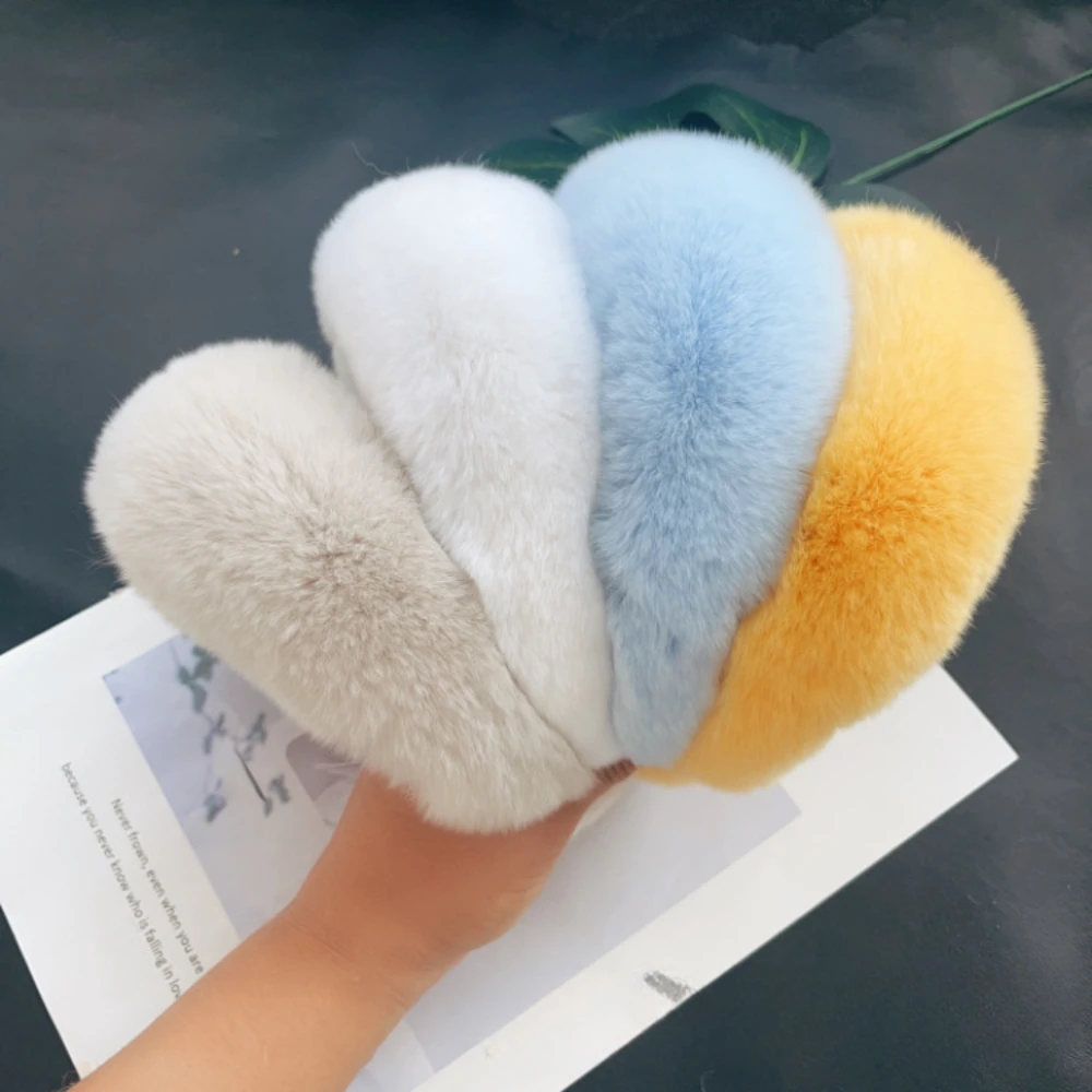 Real-Rex-Rabbit-Hair-Headband-Fur-Hairpin-Korean-Style-Ins-Internet ...