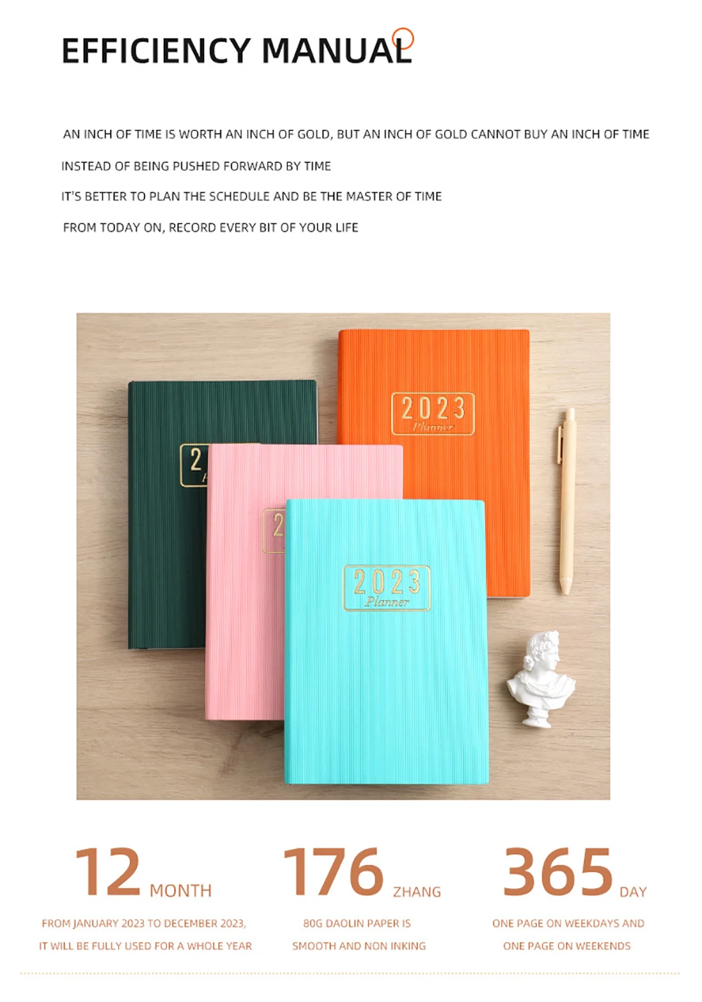 Carnet notes,Bloc-notes Portable A5 2023,carnet de notes,journal intime ...