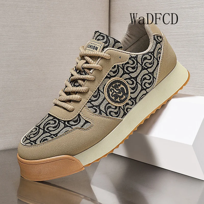 Sneaker Casual Plus Size 45 Men Retro Running Shoes Fashion Microfiber ...